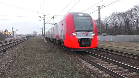 Электропоезд ЭС1П-010 "Ласточка" (ТЧ-96) скоростной поезд №719М Москва ...