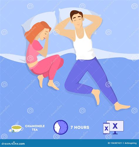 Bedtime Routine For Better Sleep Vector Illustration Of Tips To Improve Night Rest And Health