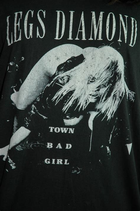 Vintage Legs Diamond Shirt Town Bad Girl 1980s Heavy Metal 80s Tee 80s