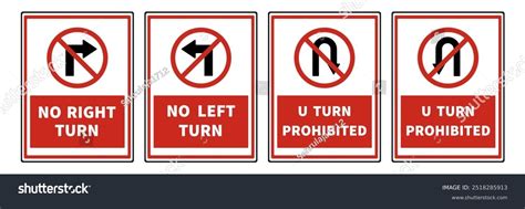 Set Prohibition Traffic Signs Collection No Stock Vector Royalty Free