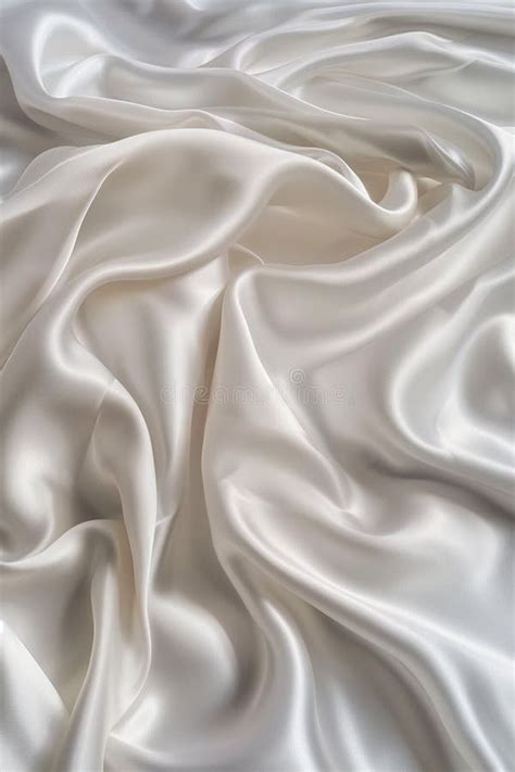 Close Up View Of White Fabric With Slight Curl Smooth Texture And