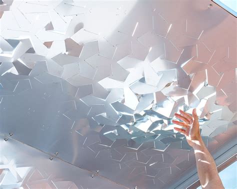 Drawing From Japanese Paper Cutting Art The Auxetic Pavilion Filters Sunlight Like A Tree