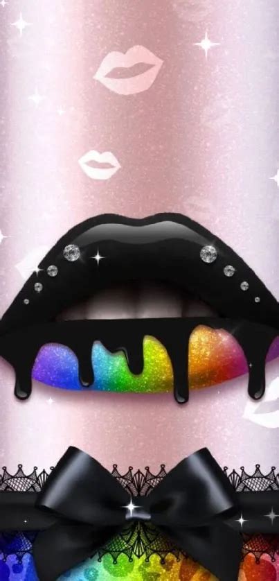 Rainbow Lips Glam Wallpaper Free Download