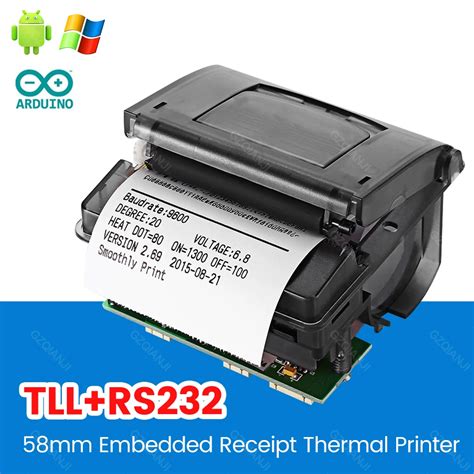 Goojprt Qr Mm Micro Mini Embedded Thermal Printer Rs Ttl Panel Compatible Eml For