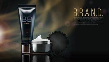 Premium Vector Black Cosmetics Product Advertising