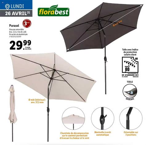 Promo Parasol Florabest Chez Lidl Icatalogue Fr