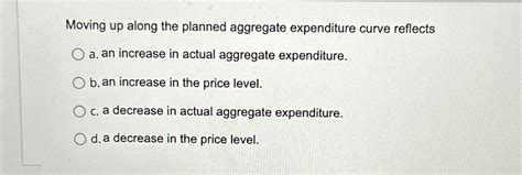Solved Moving Up Along The Planned Aggregate Expenditure