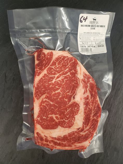 Australian Wagyu Red Ribeye Steak 64 Browns Top Shelf Meats