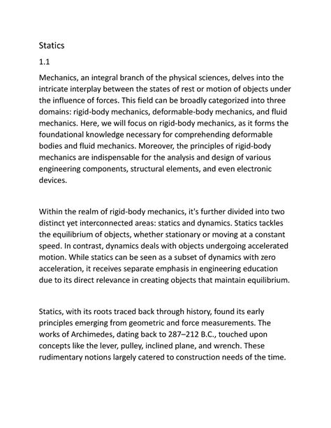 Statics 1 These Are The Notes Taken From The Text Book The Text Book Is Pretty Expensive