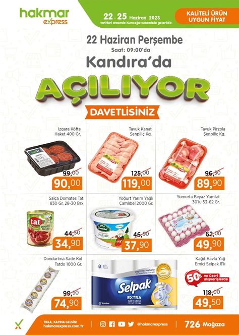 22 Haziran 2023 Hakmar Express indirimli ürünleri İndirimde Market