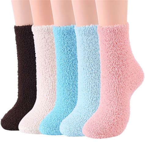 American Trends Womens Warm Cozy Winter Slipper Socks Soft Fuzzy Microfiber Casual Sleeping