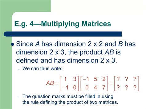 Matrices Basic Operationppt Physics Science