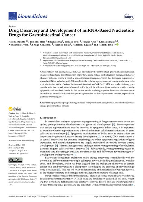 PDF Drug Discovery And Development Of MiRNA Based Nucleotide Drugs