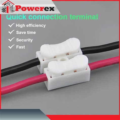 50pcs Ch 2 Fast Wiring Terminal Cable Connectors Clip Quick Splice Lock