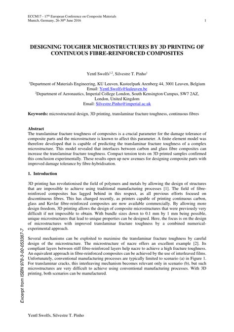 Pdf Designing Tougher Microstructures By 3d Printing Of Continuous