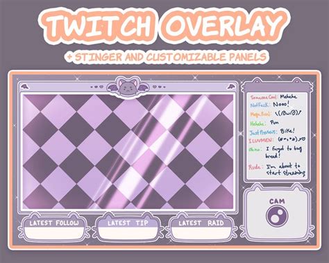 Twitch Halloween Bat Overlay Stinger Kawaii Streamer Assets Labels Templates Webcam Boarder