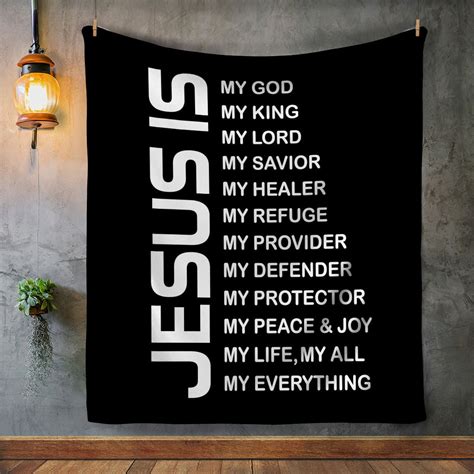 Jesus My King Premium Plush Blanket Queen Throw Fleece Sherpa