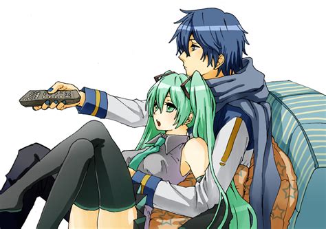Hatsune Miku And Kaito Vocaloid Drawn By Irono Irtyu Danbooru
