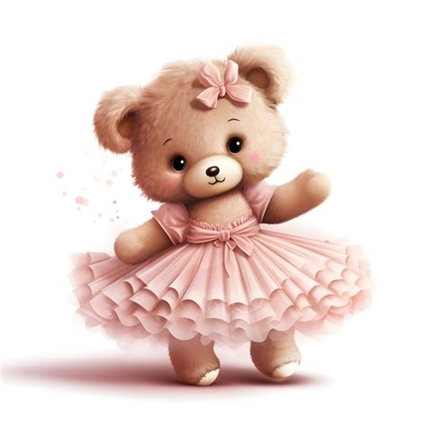 Premium Ai Image Delightful Ballet Bear Scene
