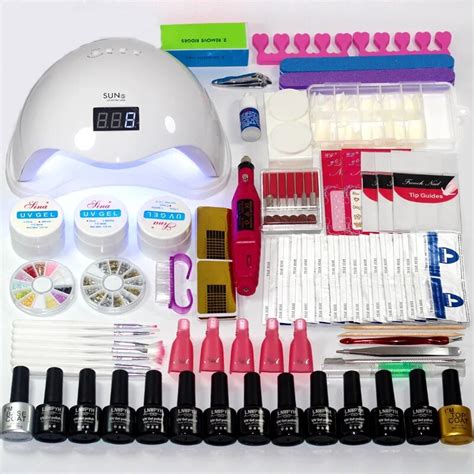 Manicure Set Choose 12 Colors Gel Polish Base Top Coat Nail Kits Extension Uv Gel Nail Dryer