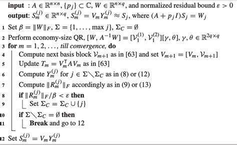 Extended Krylov Subspace Method For Shifted Linear Systems Download Scientific Diagram