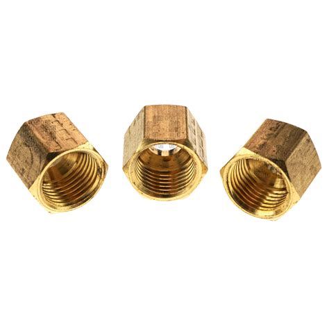 Anderson Metals 730061 04 Brass 14 Compression Nut 3 Pack