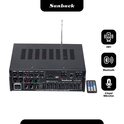 Jual Sunbuck Av Mp326bt Bluetooth Eq Amplifier Karaoke Fm 2000w