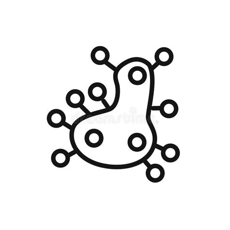 Microbe Icon Linear Vector Graphics Sign Stock Illustration Illustration Of Infection Vector