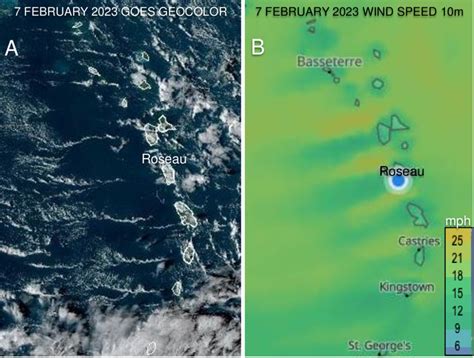 Comparison Of Cloud Patterns And Wind Speed On 7 February 2023 In The