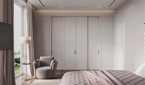 Спальня в стиле неоклассика со шкафом-купе ⋆ Planeta Design