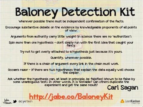 O Tempora O Mores Carl Sagans Baloney Detection Kit