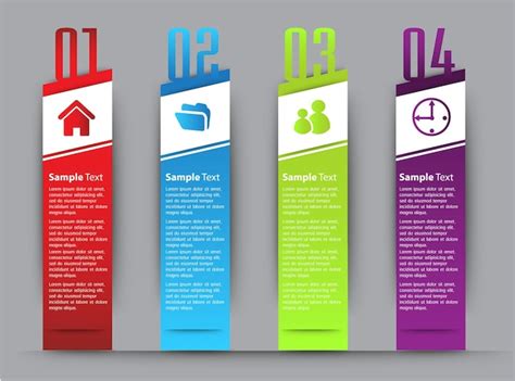 Plantilla de cuadro de texto moderno banner de infografía Vector Premium