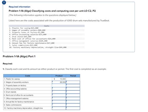 Solved Required InformationProblem A Algo Classifying Chegg