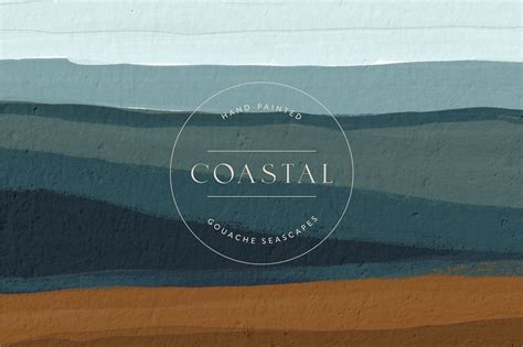 بک گراند ساحل دریا با طرح گواش کد محصول 155812