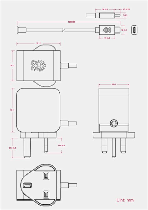 napájací zdroj pre Raspberry Pi W USB C Power supply unit White EU