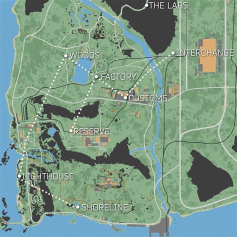 Full Map Of Escape From Tarkov Current Maps Escapefromtarkov