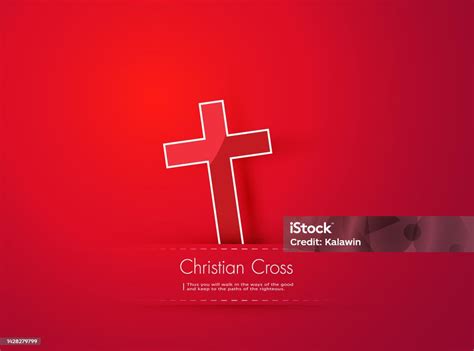 종교적인 벡터 기호 빨간색 배경에 기독교 십자가 크로스 종이 카드 Eps 10 기독교에 대한 스톡 벡터 아트 및 기타 이미지 기독교 벡터 빨강 Istock