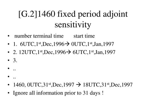 Ppt Data Assimilation Using An Adjoint Model First Test Powerpoint Presentation Id1780323