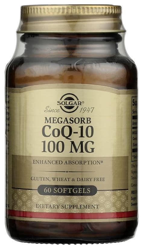 Solgar Megasorb Coq 10 100 Mg 60 Softgels Para Suporte à Função