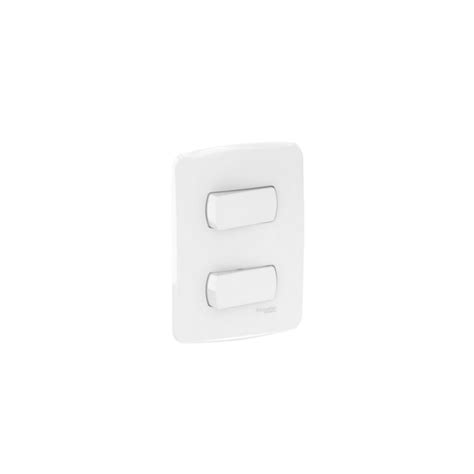 2 Interruptores Sencillos 10a 127v~ Producto Armado Incluye Placa Color Blanco