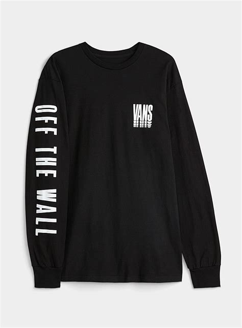 Retro Logo Long Sleeve T Shirt Vans Shop Mens Logo Tees And Graphic