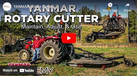 How To Operate A Yanmar Rotary Cutter Team Tractor And Equipment
