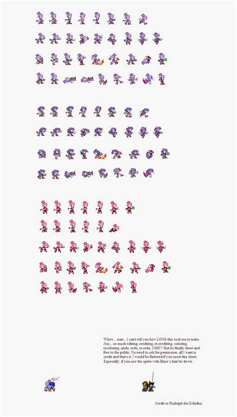 Blaze The Cat Sprite Sheet By Mc Katanga On Deviantar