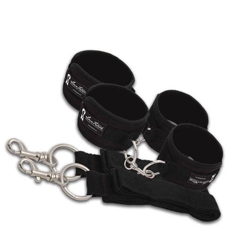 Lux Fetish Bed Spreader 7 Piece Restraint System Black Shop