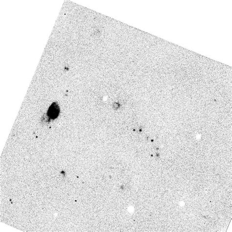 The continuum subtracted Hα image Dark features that are marked are
