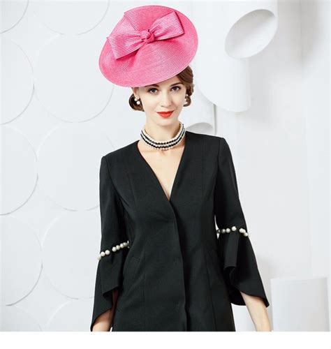 Red Fedora Ladies Formal Wedding Hats Women Summer Grandado