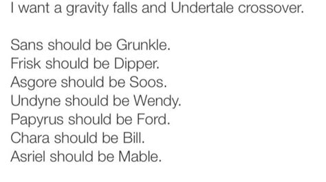 Undertale X Gravity Falls Crossover