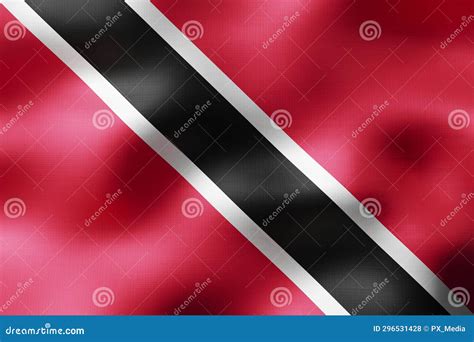 Trinidad And Tobago Textile Flag 3d Illustration Stock Illustration