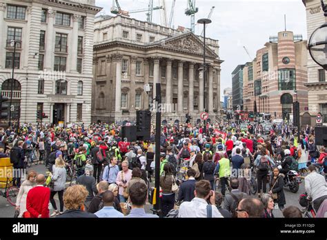 Cyclists Hold A Protest At Bank Junction In London The Site Of A