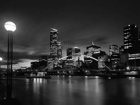 Fondos De Pantalla Luces Monocromo Paisaje Urbano Noche Agua
